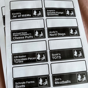 Dunder Mifflin Paper Box Labels Office Party Dunder Mifflin Signs ...