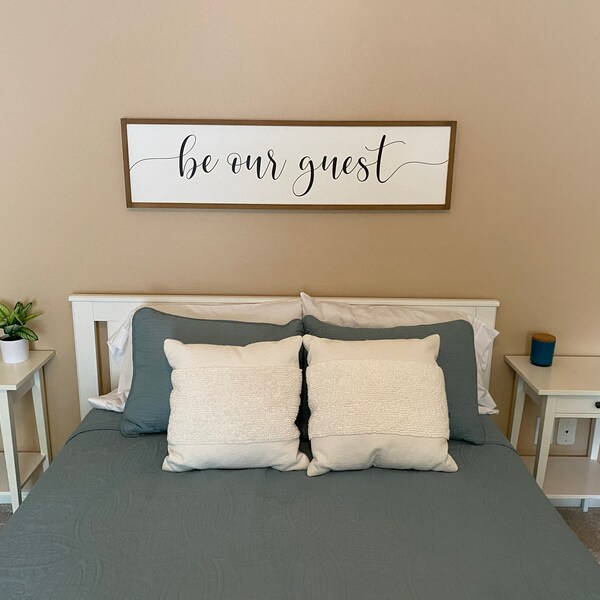 Be Our Guest Sign | Sign for Guest Bedroom | Guest Room Wall Decor | Be ...