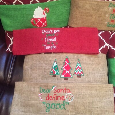 Christmas Tree Trio Machine Embroidery Applique Design - Etsy