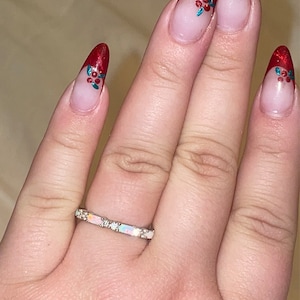 East to West Bar Set Wedding Ring 1.27 CT Cyan Blue Color - Etsy