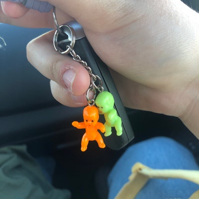 Hug Me Candy Heart Keychains Green Hug Me Keychain Heart Pill Keychain ...