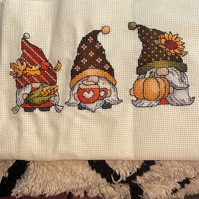 Five Autumn Gnomes Cross Stitch Pattern Fall Gnomes Autumn Gnomes ...