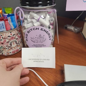 Teacher Affirmation Jar Endof Year Teacher Gift 100 Positive ...