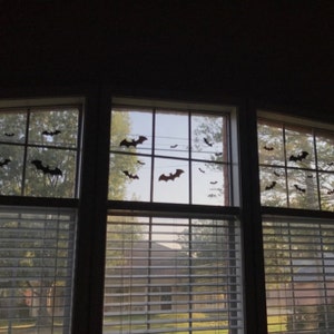 Reusable Bats Window Cling Window Sticker Halloween Decor Halloween ...