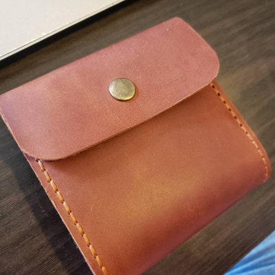 PERSONALIZED Leather Mini Wallet Small Leather Wallet Card - Etsy