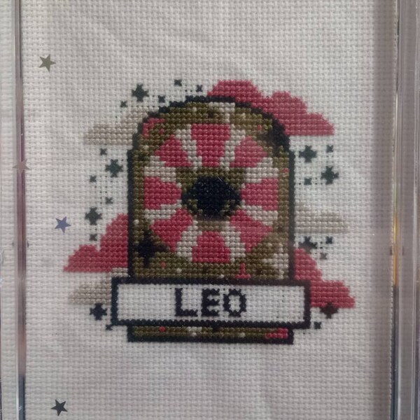 DIGITAL PATTERN the Lovers Tarot Card Modern Cross Stitch Moon Stars ...