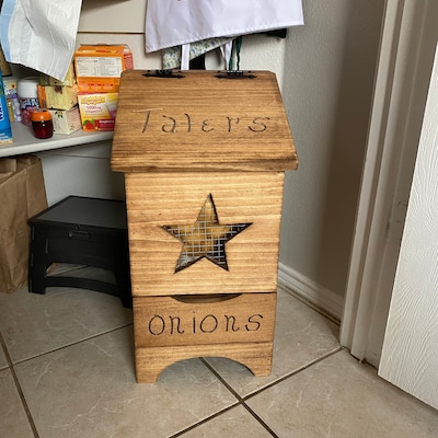 Potato Bin, Tater and Onion, Kitchen Storage Vegetable Bin, Box for ...