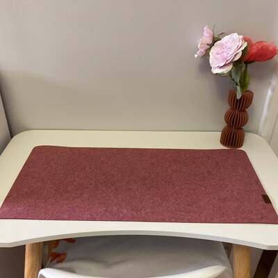 Felt Desk Pad, Custom Felt Desk Mat, Office Desk Accessories, Large ...