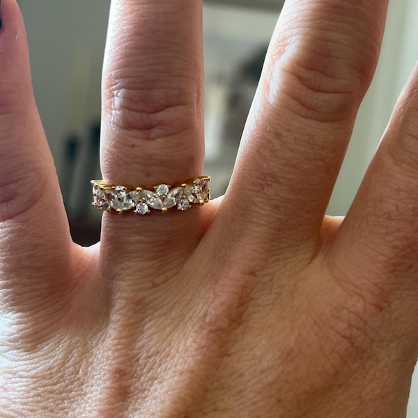 V Ring Set, Stacking Ring, Chevron Ring, Minimalist Ring, Wedding Band ...