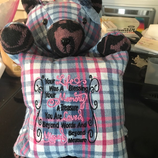 Sympathy Memory Your Life Was A Blessing Machine Embroidery Design ...