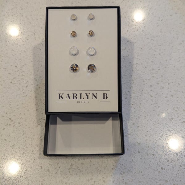 Build Your Own Four Pair Stud Earring Set - Colorful Dot Earrings ...