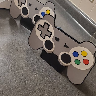 2 Video Game Controller Birthday Party Balloon Holder Centerpiece Cake ...