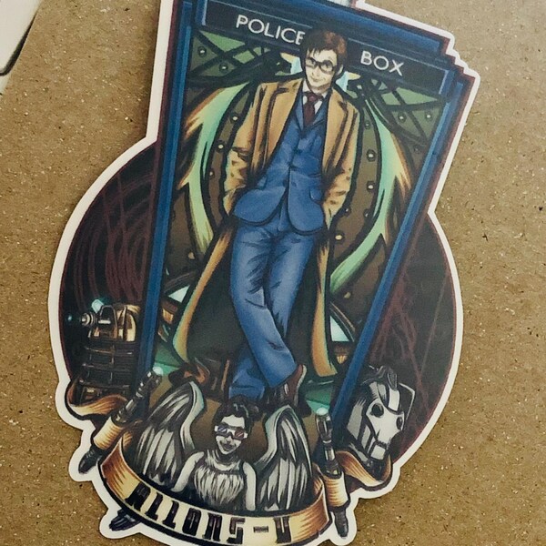 10th Doctor, Doctor Who Sticker, Vinyl Sticker, Individual Die Cut - Etsy