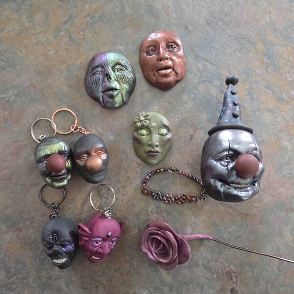 Handmade Polymer Clay Creepy Figures Set 2 - Etsy