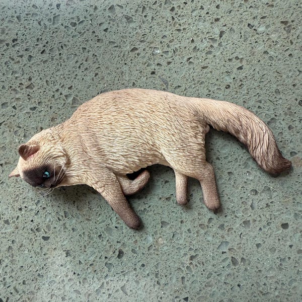 JXK Studio Zen Cat Statue Handmade Resin Zen Cat Figurine Unique Gift ...
