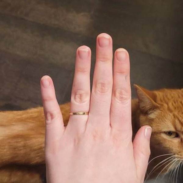 2mm Yellow Gold Flat Wedding Band FLAT POLISHED 10k, 14k, 18k Solid Gold Wedding Band for Men ...