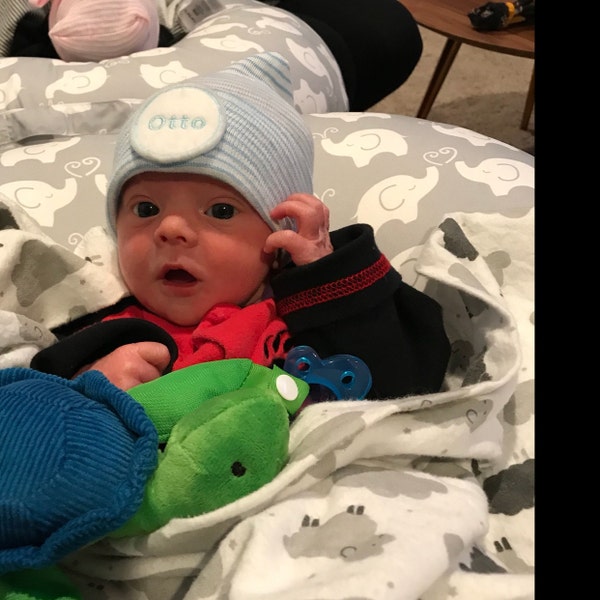 Twins! Two Newborn Hospital Hats With Names! You Choose Gender Newborn ...