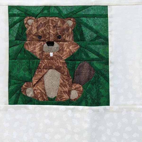 Eager Beaver, Foundation Paper Piecing Pattern (FPP), Quilt Block, PDF ...