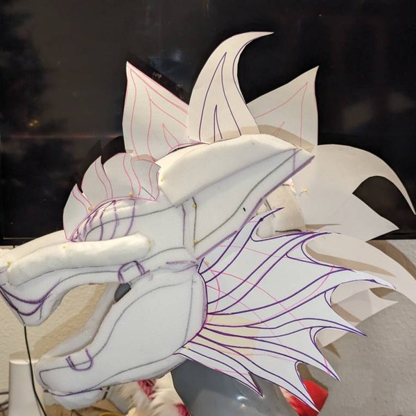 Wolf Dragon Head Puppet **digital Pattern** for EVA Foam - Etsy