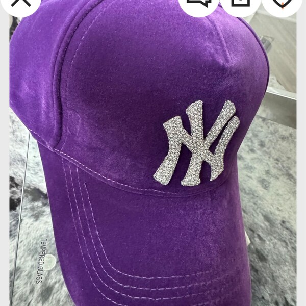 Blue NY Rhinestone Caps - Etsy