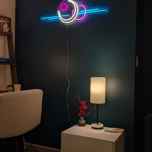 Acrylic Gold Mirror Logo Sign With Neon Light, Logo Decoration Office ...