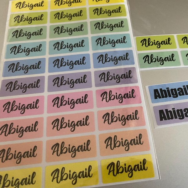 Personalized Name Stickers Kids Name Labels, Laptop Bottle Stickers ...