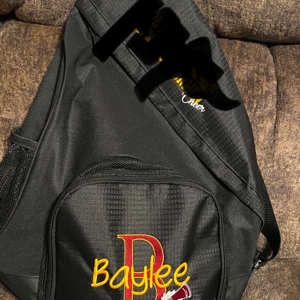 Personalized Large Sling Backpack,monogrammed Cheer Bag,custom Cheer ...