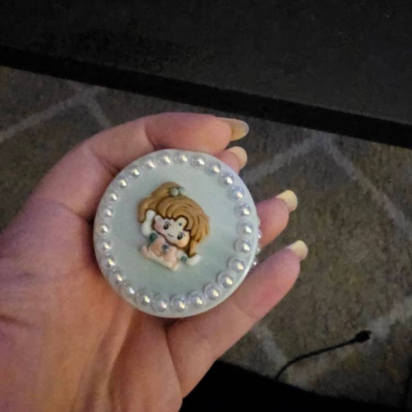Pink Ariel-inspired Mermaid Starfish Compact Mirror Foldable - Etsy