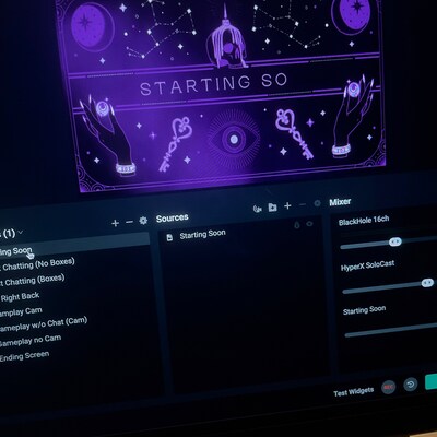 ANIMATED Witch Brew Stream Package Purple Black Gothic Celestial Stars Moon Witchy Spooky Twitch ...