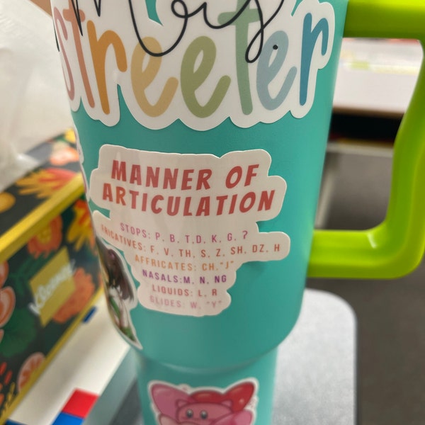 Place of Articulation Speech Therapy Glossy Sticker - Etsy