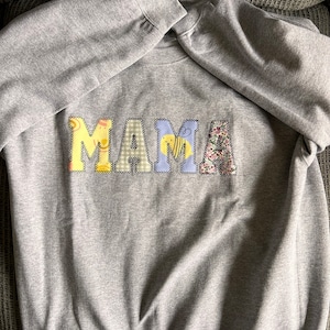 Mama Embroidered Baby Outfit Keepsake Applique Sweatshirt Simple Mama ...