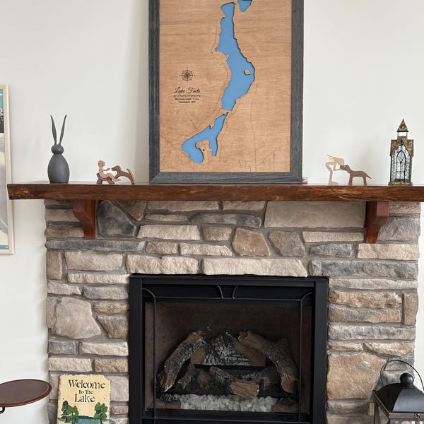 Personalized Wood River Map - Custom Engraved Wooden River Map - Unique ...