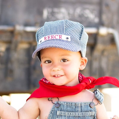 Toddler Boy Gift Train Conductor Hat Toddler Train Hat - Etsy