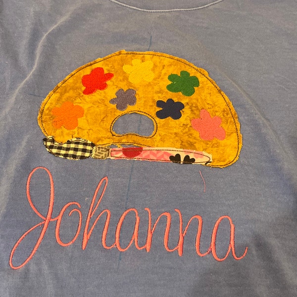 Paint Palette Applique, Back to School Art Embroidery - Etsy