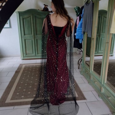 Wedding Cape Veil, Viking Wedding, Pagan Wedding Dress Cape, Natural ...