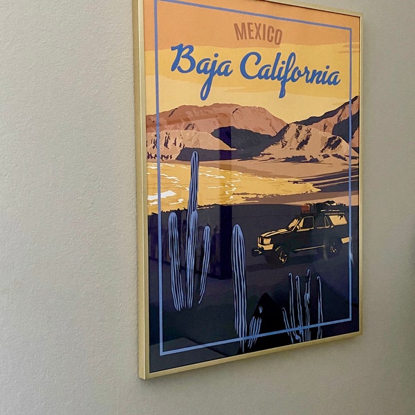 Baja California Mexico - Vintage Travel Poster - Etsy