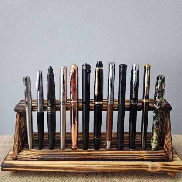Calligraphy Inkwell & Pen Rack Holder Holds 6 Pens Desk Top Ink ...