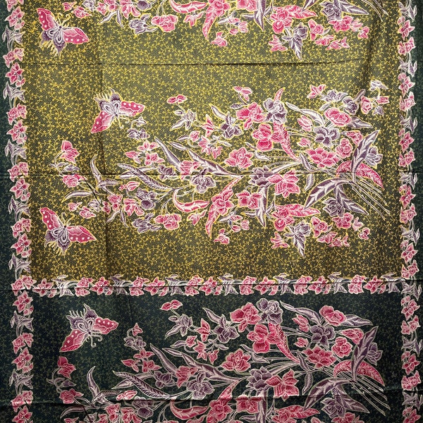 Indonesia Batik Sarong Fabric for Kebaya/peranakan 100% Cotton Hand ...
