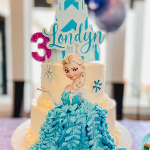 Frozen Castle Cake Topper or Cakecup Tower Stand - Frozen Cake Topper ...