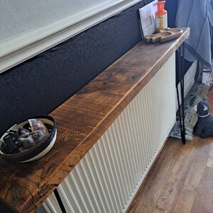 Omni Rustic Console Table With Black 3 Pin Hairpin Legs. hallway Table ...