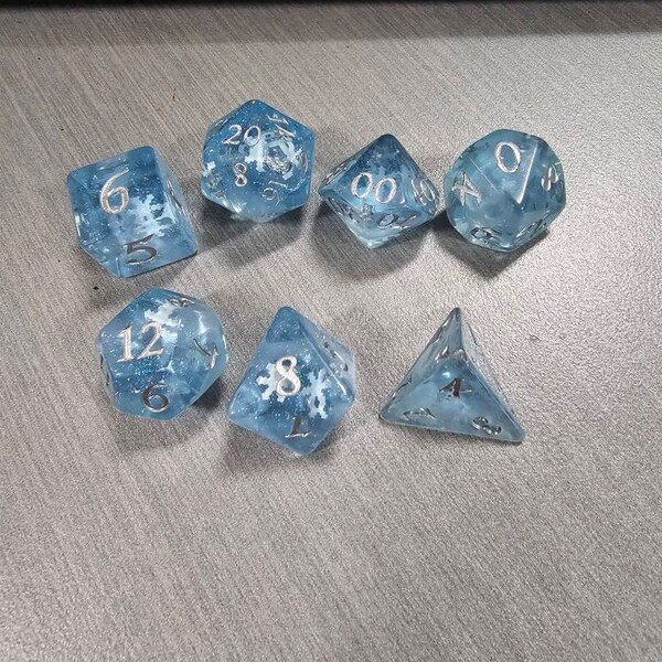 Pine Cone and Feather Wisps Dnd Dice Set, Polyhedral Dice, D&D Dice ...