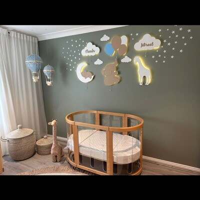 Baby Boy Nursery Set of 3 Baby Night Light Baby Room Light - Etsy