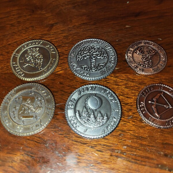 Renaissance Themed Gaming Coins Small 20mm 15-pack - Etsy