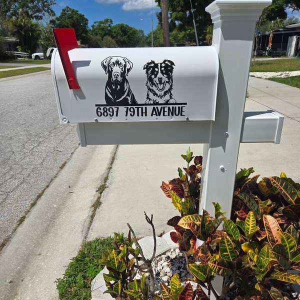 Custom Farm Animal Mailbox Decal/cow Decal/address Mailbox Decal/number ...