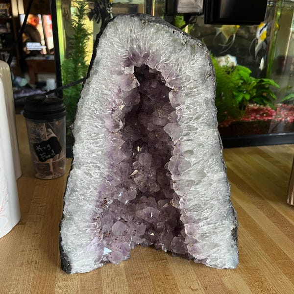 Aura Quartz, Pink Quartz, Pink Aura Quartz, Healing Crystal, Home Decor ...