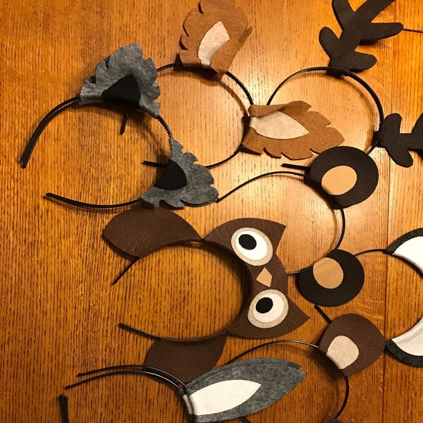 Woodland Animal Headbands, Woodland Birthday Party Supplies, Party ...