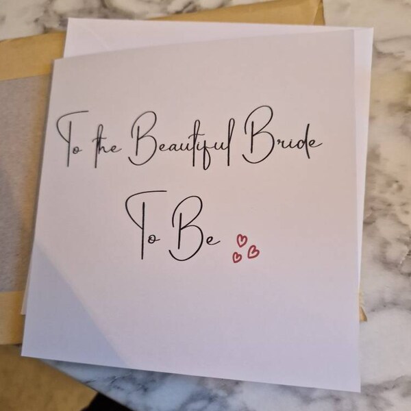 To the Beautiful Bride to Be. Bridal Shower Red Heart Card. New Party ...