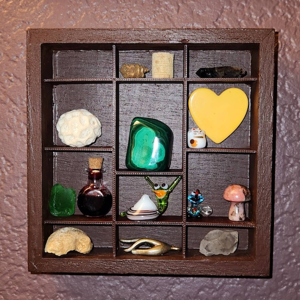 Wooden Curiosity Cabinet Printer Tray Letterbox Display, Rock Display ...