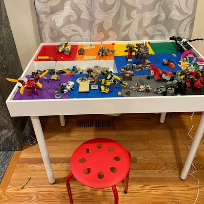 Tall Building Bricks Table, Building Blocks Table , Kids Table With ...