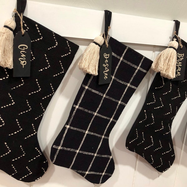 Custom Stocking Tags, Hand Lettered Wood Stocking Tags - Etsy